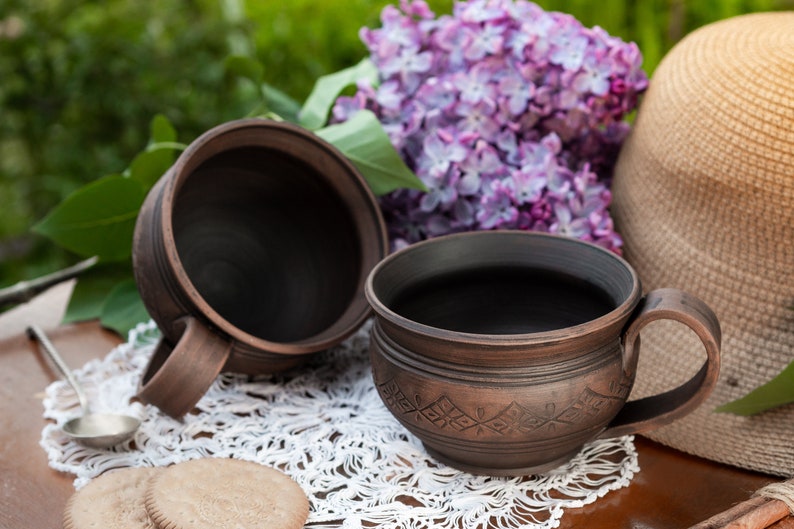 Rustic Pottery Coffee Handmade Cup Tea Cute Mug Ceramic - Etsy