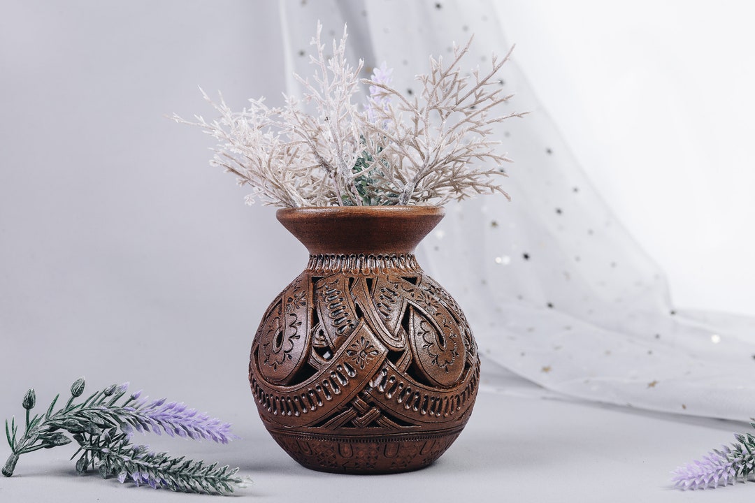 Ceramic Flower Dried Vase, Handmade Vase, Handmade Ceramic Vase Modern ...