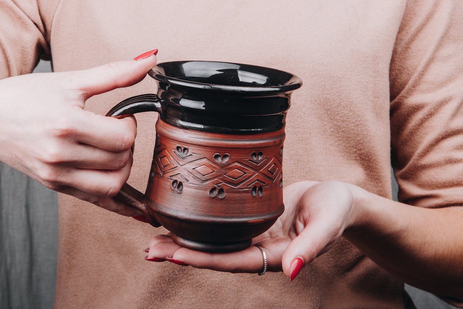 Large Pottery Mug Handmade Ceramic Beer Mug Milked Pottery - Etsy
