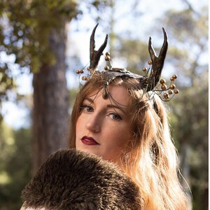 The Antler Helm / Faux Anter Headdress / Deer Antler Headpiece / Gothic ...