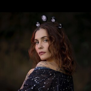 Moon Phase Crown / Crescent Moon Headdress / Occult Witch Headband ...