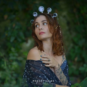 Moon Phase Crown / Crescent Moon Headdress / Occult Witch Headband ...