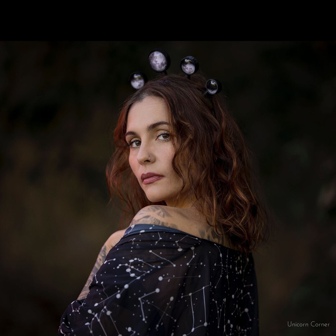 Moon Phase Crown / Crescent Moon Headdress / Occult Witch Headband ...