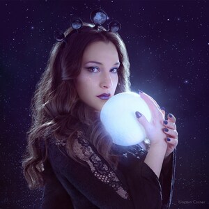 Moon Phase Crown / Crescent Moon Headdress / Occult Witch Headband ...