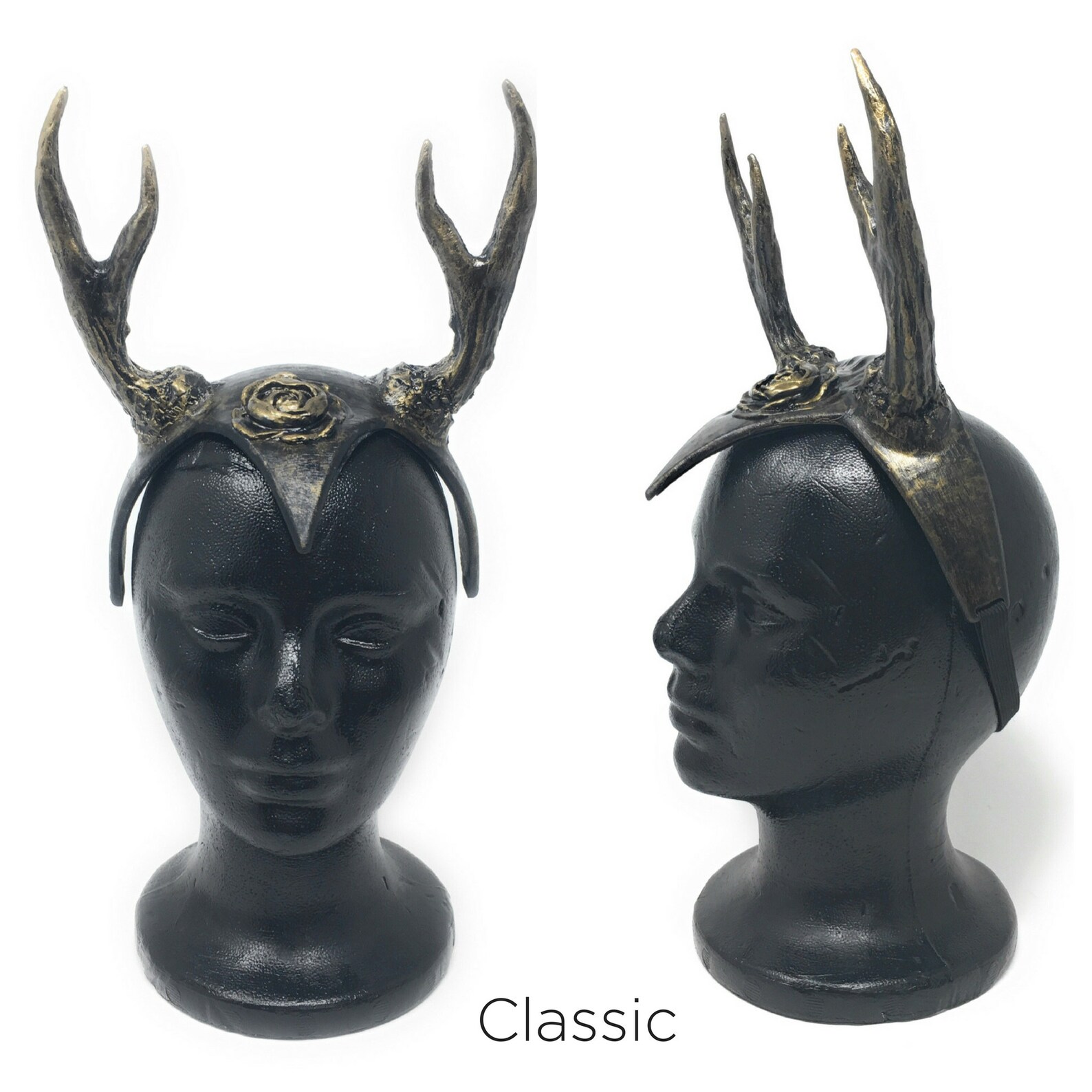 The Antler Helm / Faux Anter Headdress / Deer Antler Headpiece - Etsy