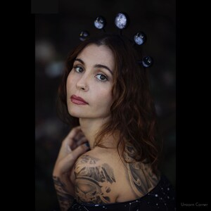 Moon Phase Crown / Crescent Moon Headdress / Occult Witch Headband ...