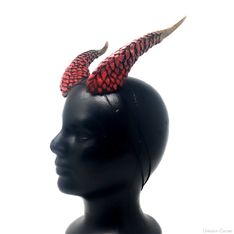 Scaled Dragon Horns / Realistic Dragon Horn Headband / Dragon - Etsy