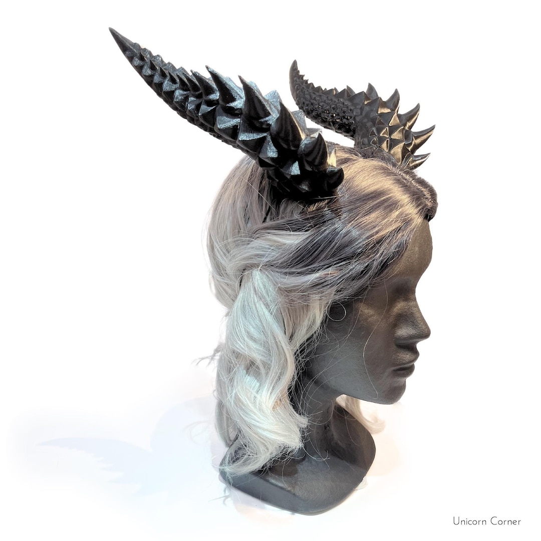 Dragon Horns With Spikes and Scales / Spiked Horn Headband / Includes ...