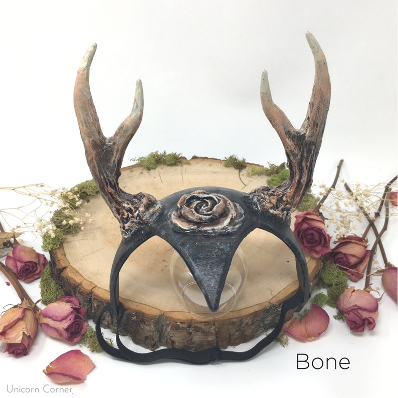 The Antler Helm / Faux Anter Headdress / Deer Antler Headpiece - Etsy