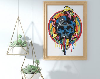 Trippy Cross Stitch - Etsy