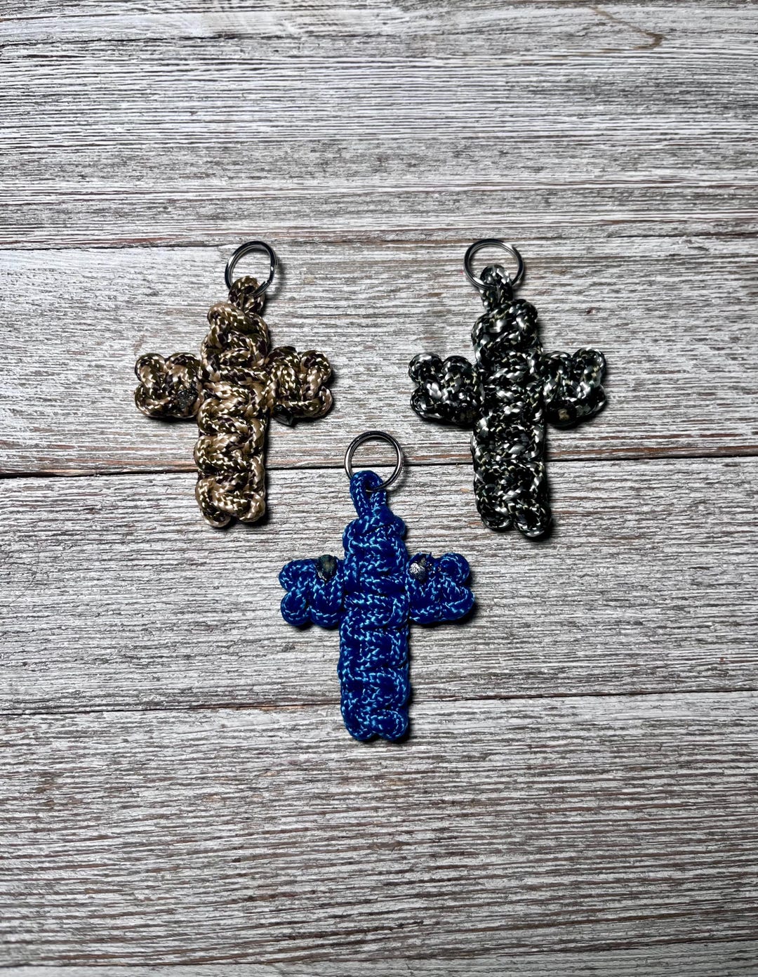 Mini Cross Keychain, Rope Cross, Cross Charm - Etsy