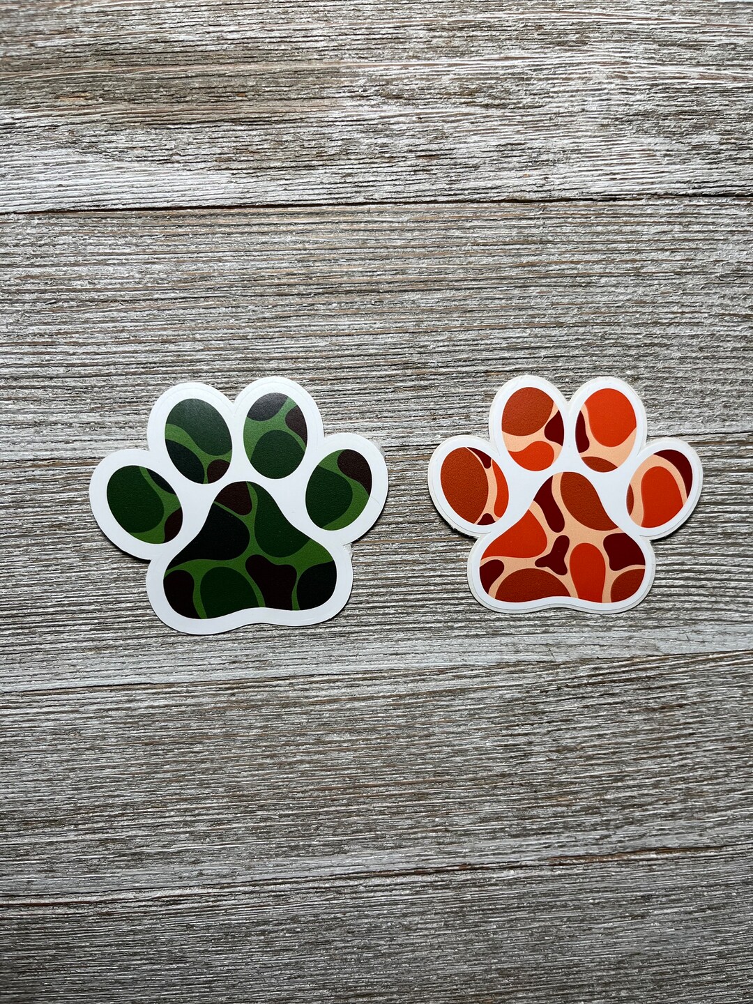 Camo Dog Print Sticker, Dog Paw Sticker - Etsy