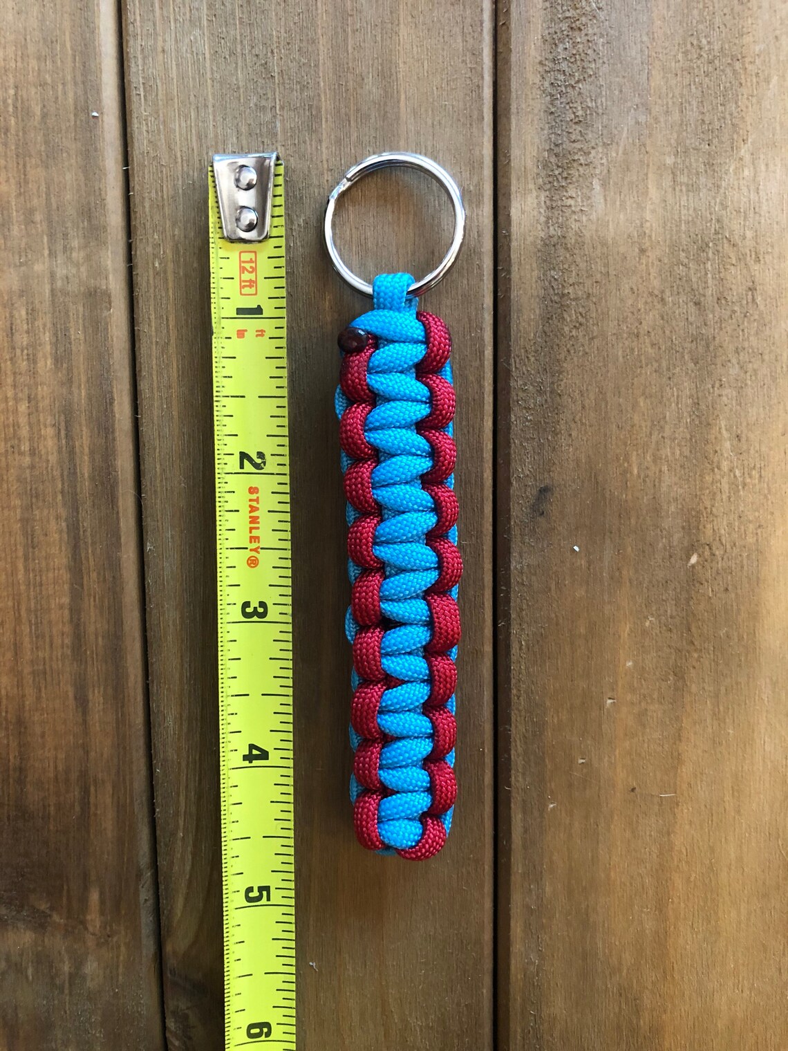 Paracord Keychain Key Fob Keychain Rope key chain Red and | Etsy