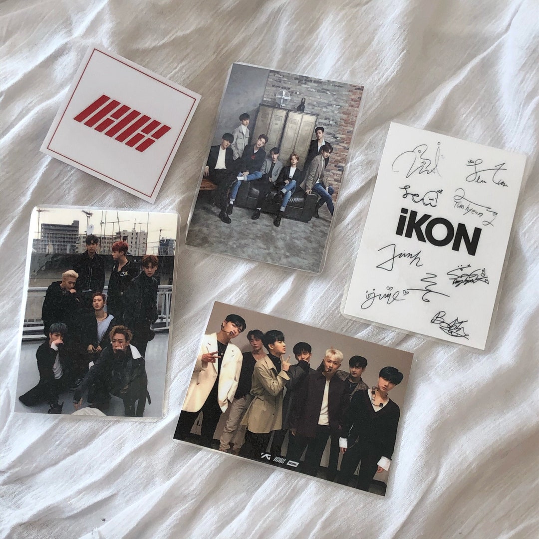 Custom K-pop Group Photo Pack 4 Cards and Logo Sticker - Etsy