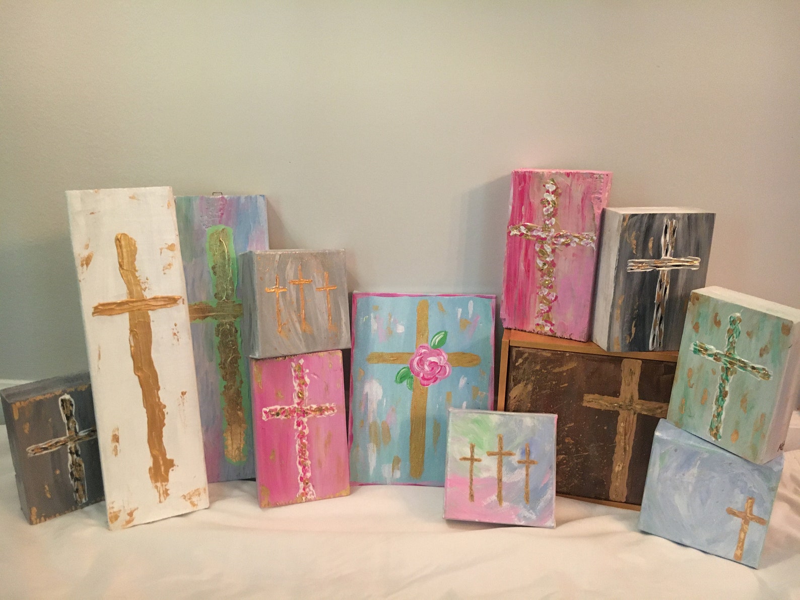 3 Crosses Painting on Canvas - Etsy