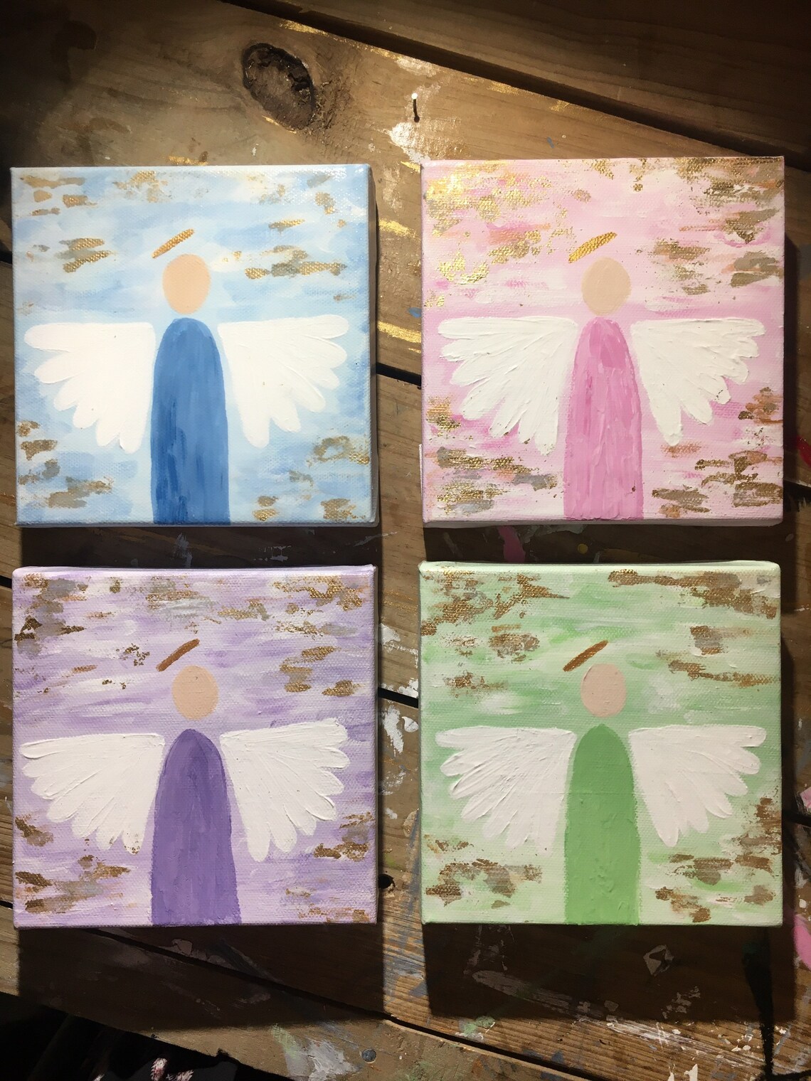 Angel Painting on Canvas | Etsy