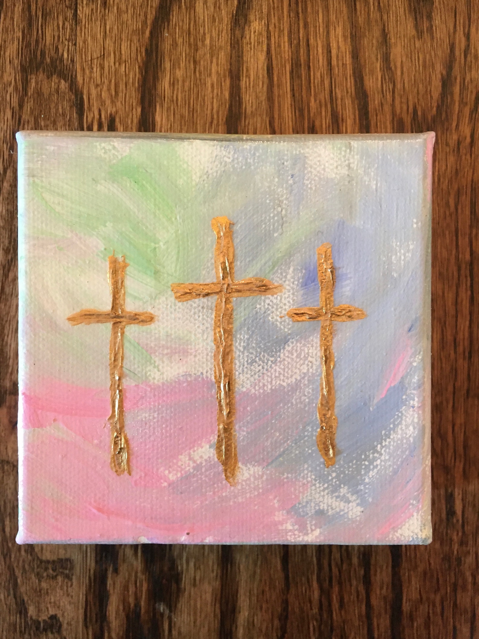 3 Crosses Painting on Canvas - Etsy