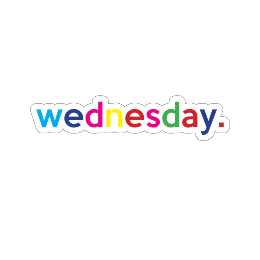 Wednesday: Days of the Week Kiss-cut Stickers for Calendar, Notebooks ...