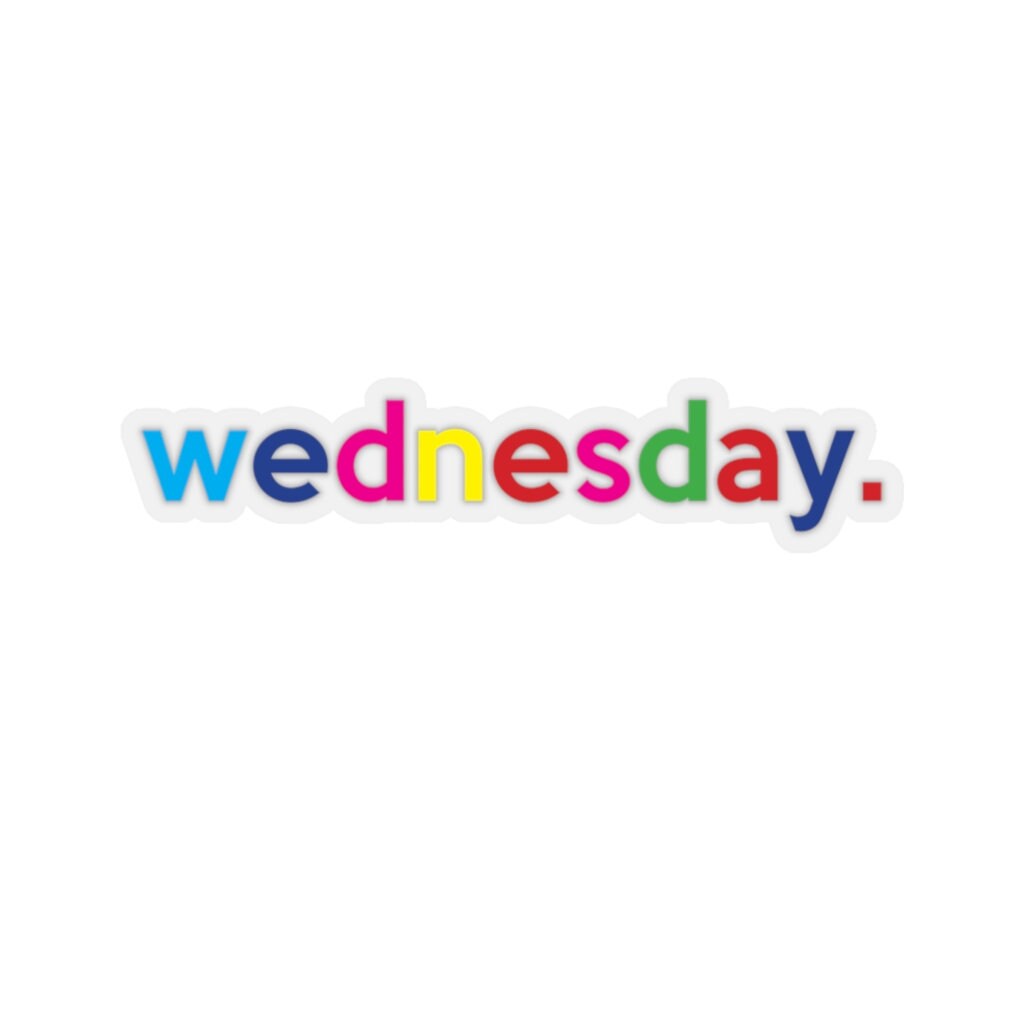 Wednesday: Days of the Week Kiss-cut Stickers for Calendar, Notebooks ...