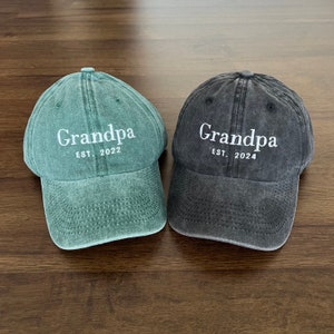Custom Embroidered Hat, Grandpa Cap With Date, Dad Hat, Vintage ...