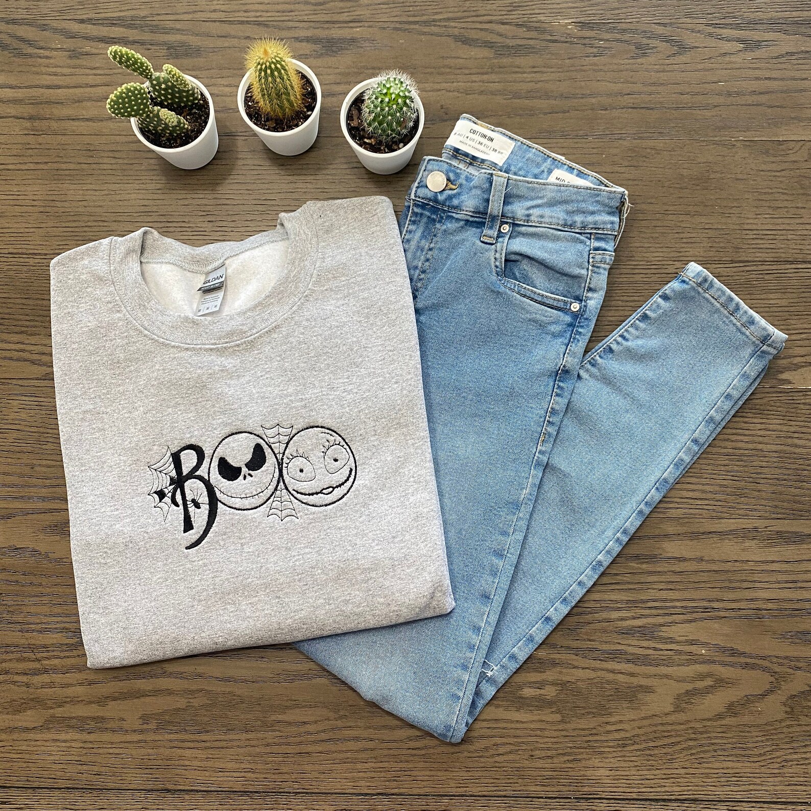 Embroidered Boo Sweatshirt, Embroidered Halloween Costume, Embroidered ...