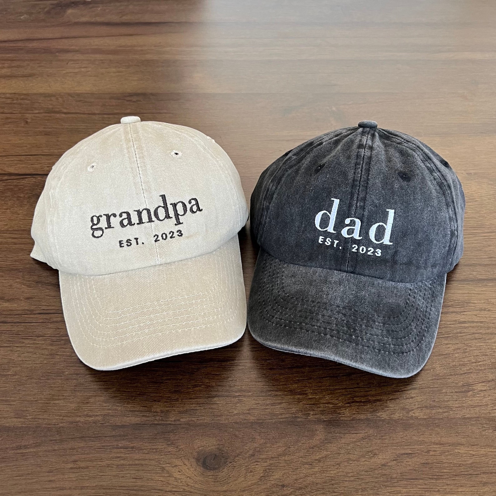 Custom Embroidered Hat, Grandpa Cap With Date, Dad Hat, Vintage ...
