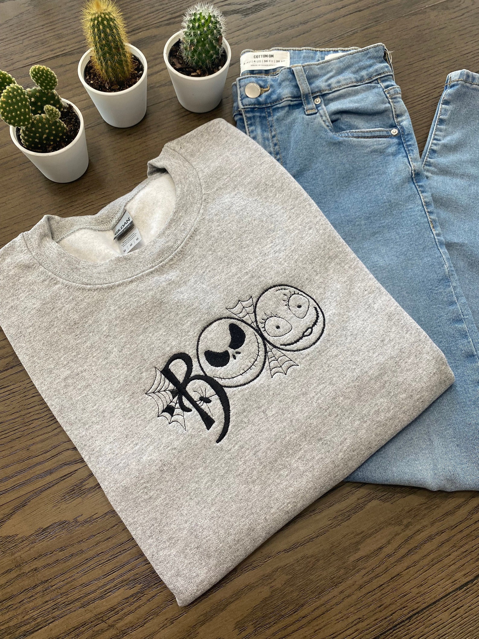 Embroidered Boo Sweatshirt, Embroidered Halloween Costume, Embroidered ...