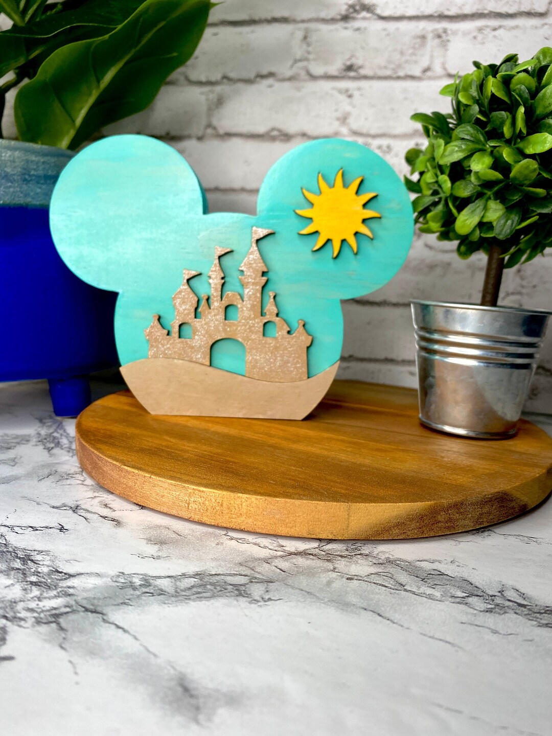 Personalized Sandcastle Mickey Disney Shelf Sitters, Beach Disney ...