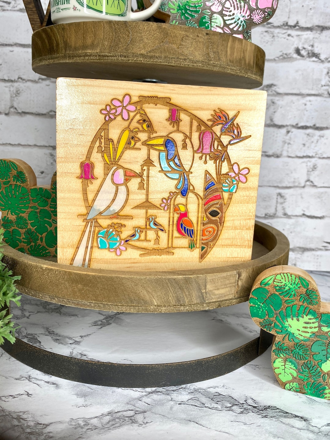 Enchanted Tiki Room Disney Shelf Sitters, Tiki Room Disney Tiered Tray ...