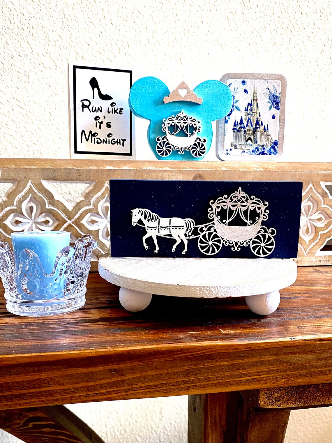 Cinderella Slipper Disney Tiered Tray Decor Disney Tiered | Etsy