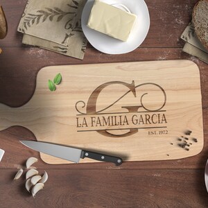 Personalized Cutting Board Spanish Monogram Cutting Board La Familia ...