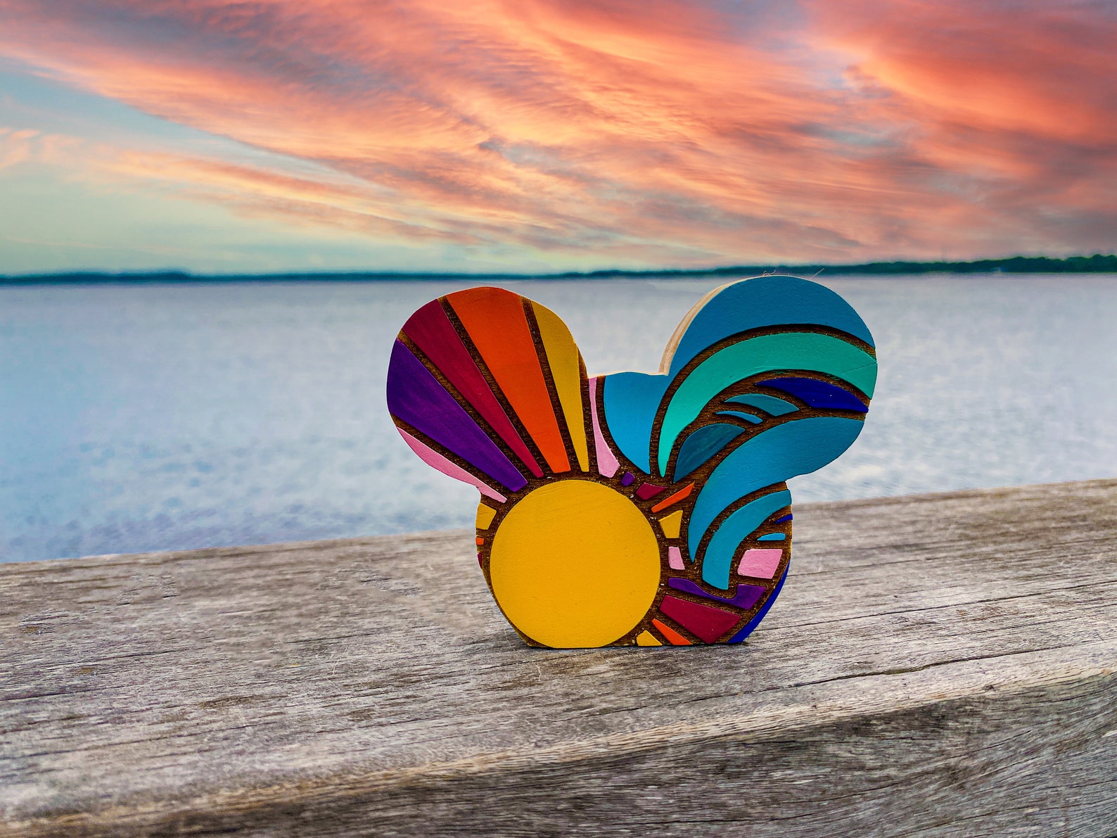 Disney Wood Home Decor Sunrise Sunset Mickey Disney Tiered - Etsy