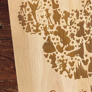 Personalized Disney Cutting Board, Disney Characters Cutting Board ...