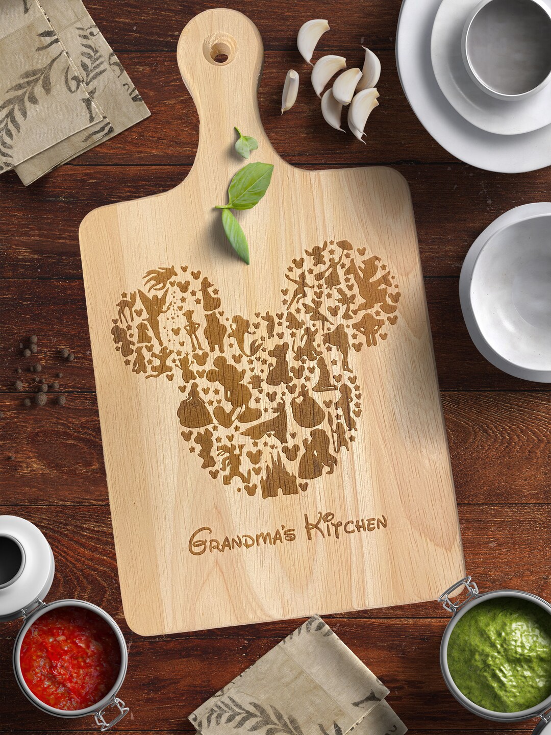 Personalized Disney Cutting Board, Disney Characters Cutting Board ...