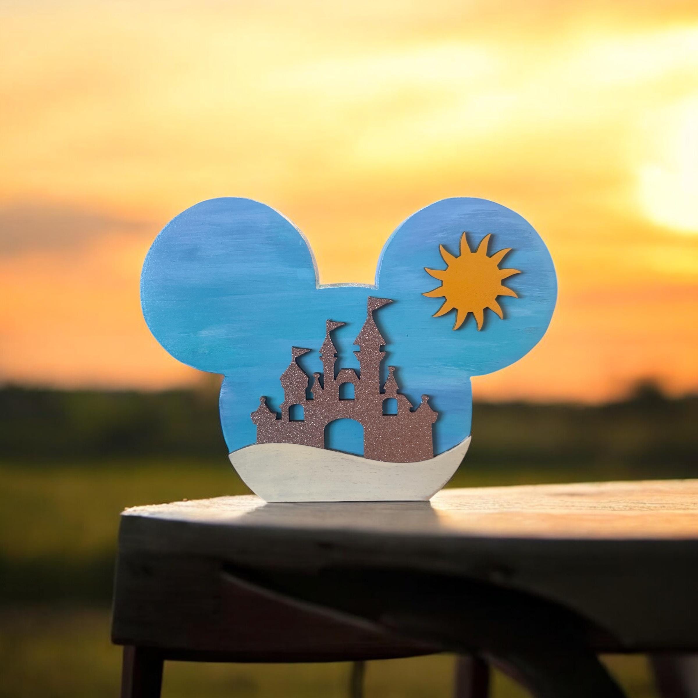 Personalized Sandcastle Mickey Disney Shelf Sitters, Beach Disney ...