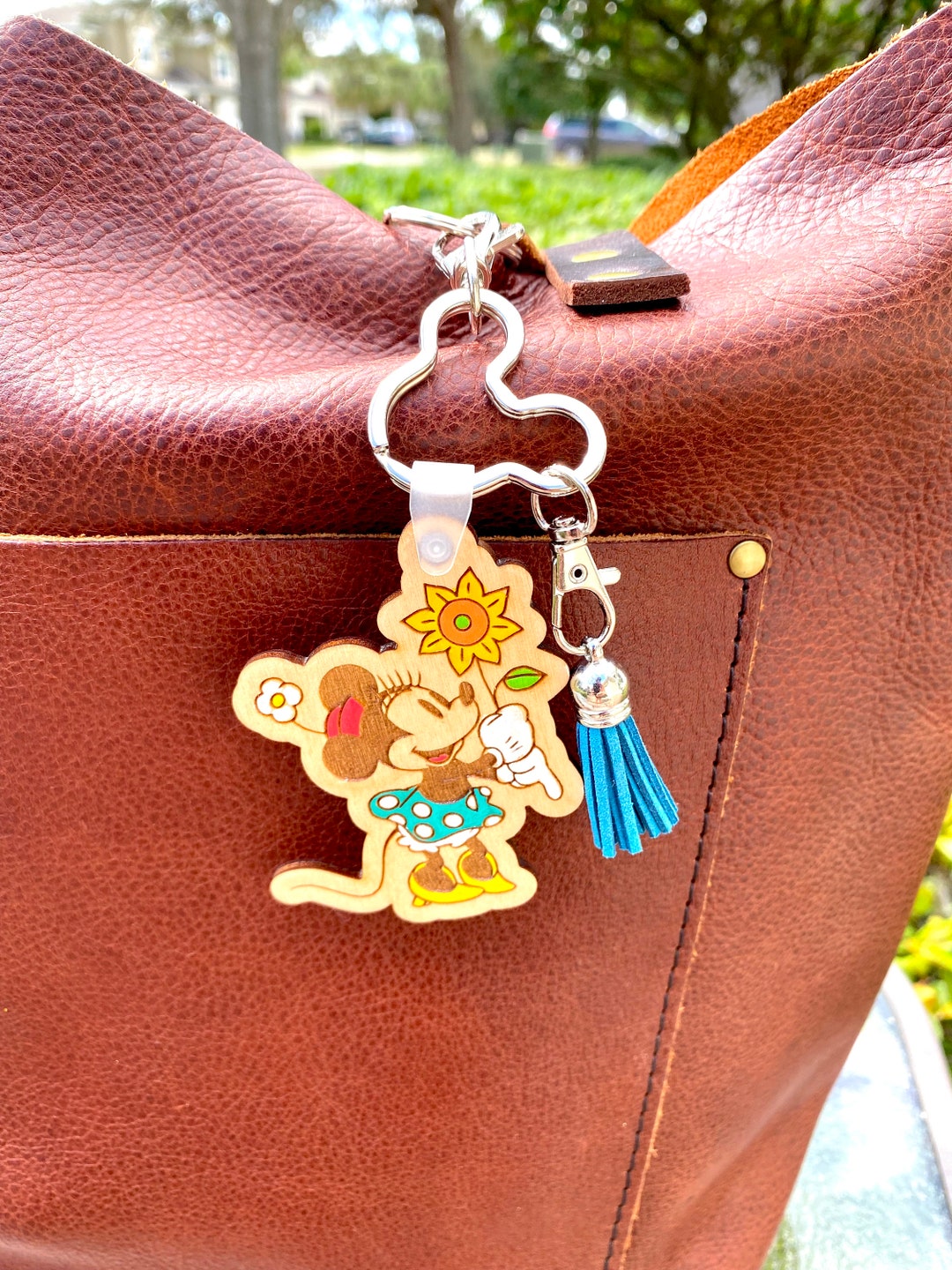 Minnie Mouse Disney Bag Tag - Disney Bag Charm - Personalized Disney ...