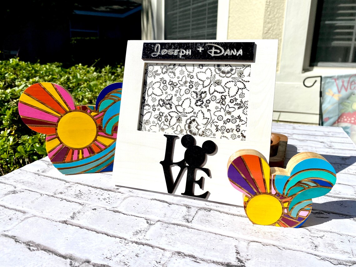 Disney Wood Home Decor Sunrise Sunset Mickey Disney Tiered - Etsy