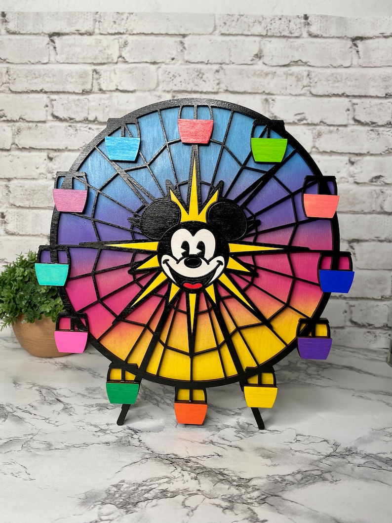 Large Disney California Adventure Mickeys Fun Wheel Shelf Sitter Disney ...