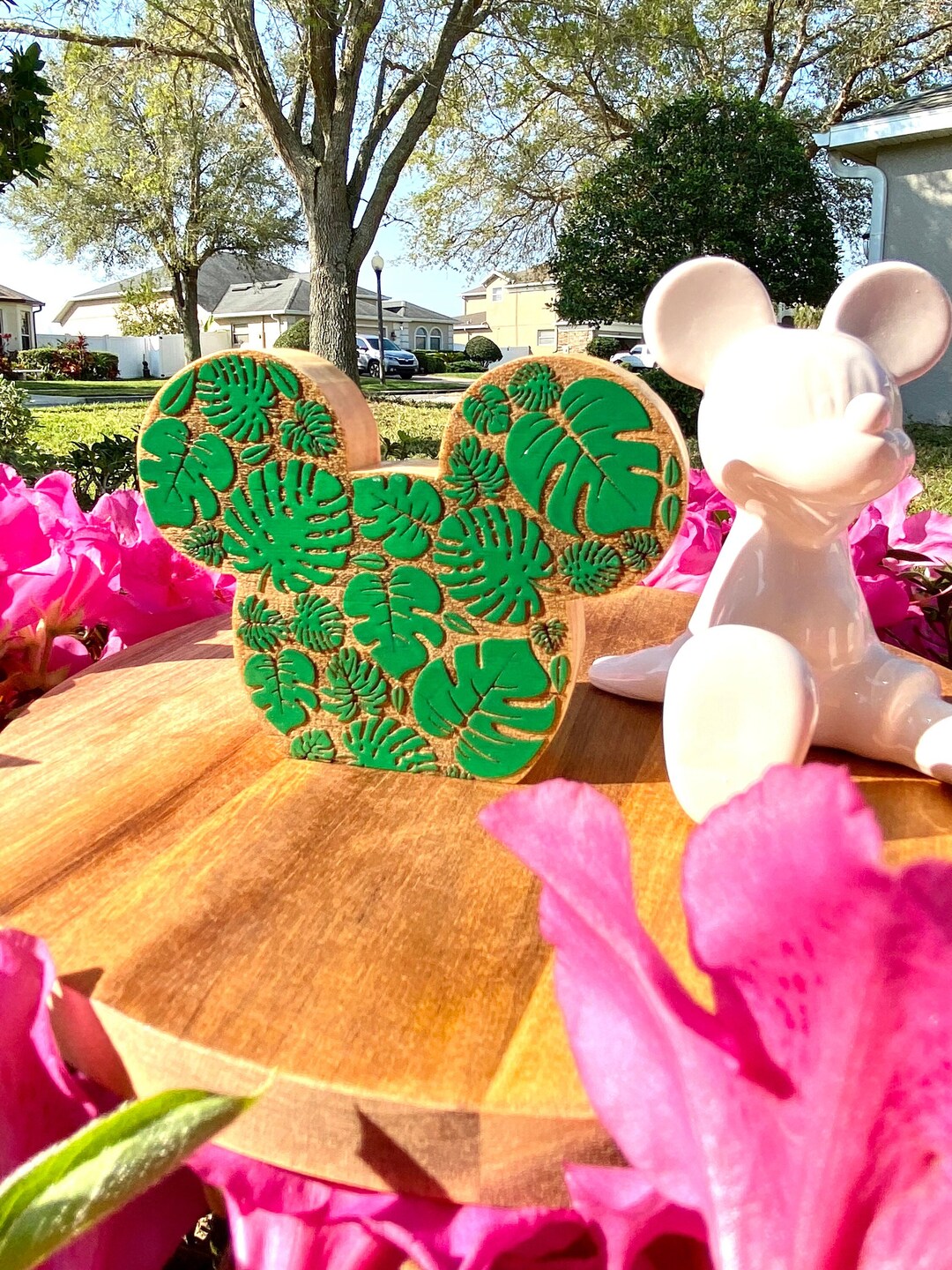 Monstera Plant Tropical Disney Shelf Sitters, Variegated Monstera Albo ...