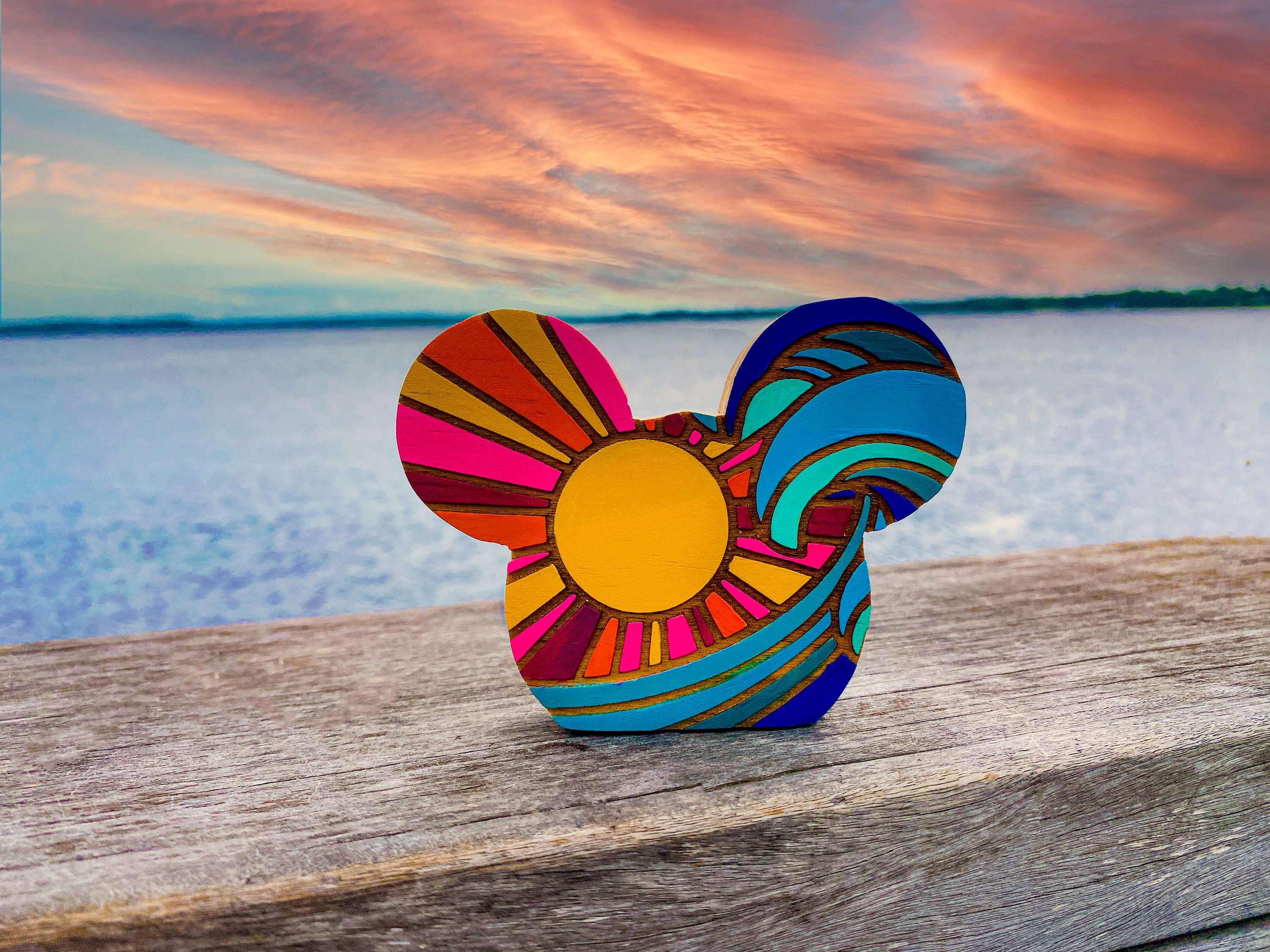 Disney Wood Home Decor Sunrise Sunset Mickey Disney Tiered - Etsy