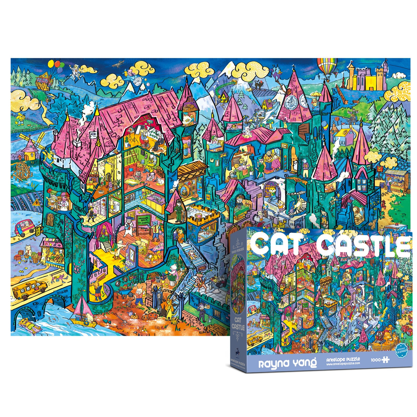 Antelope Cat Castle 1000 Piece Jigsaw Puzzle - Etsy