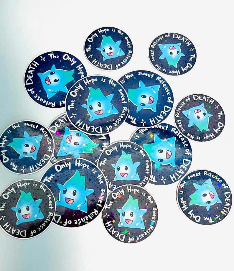 Luma in Mario Movie Glossy Vinyl Sticker With Sparkle for Laptops ...