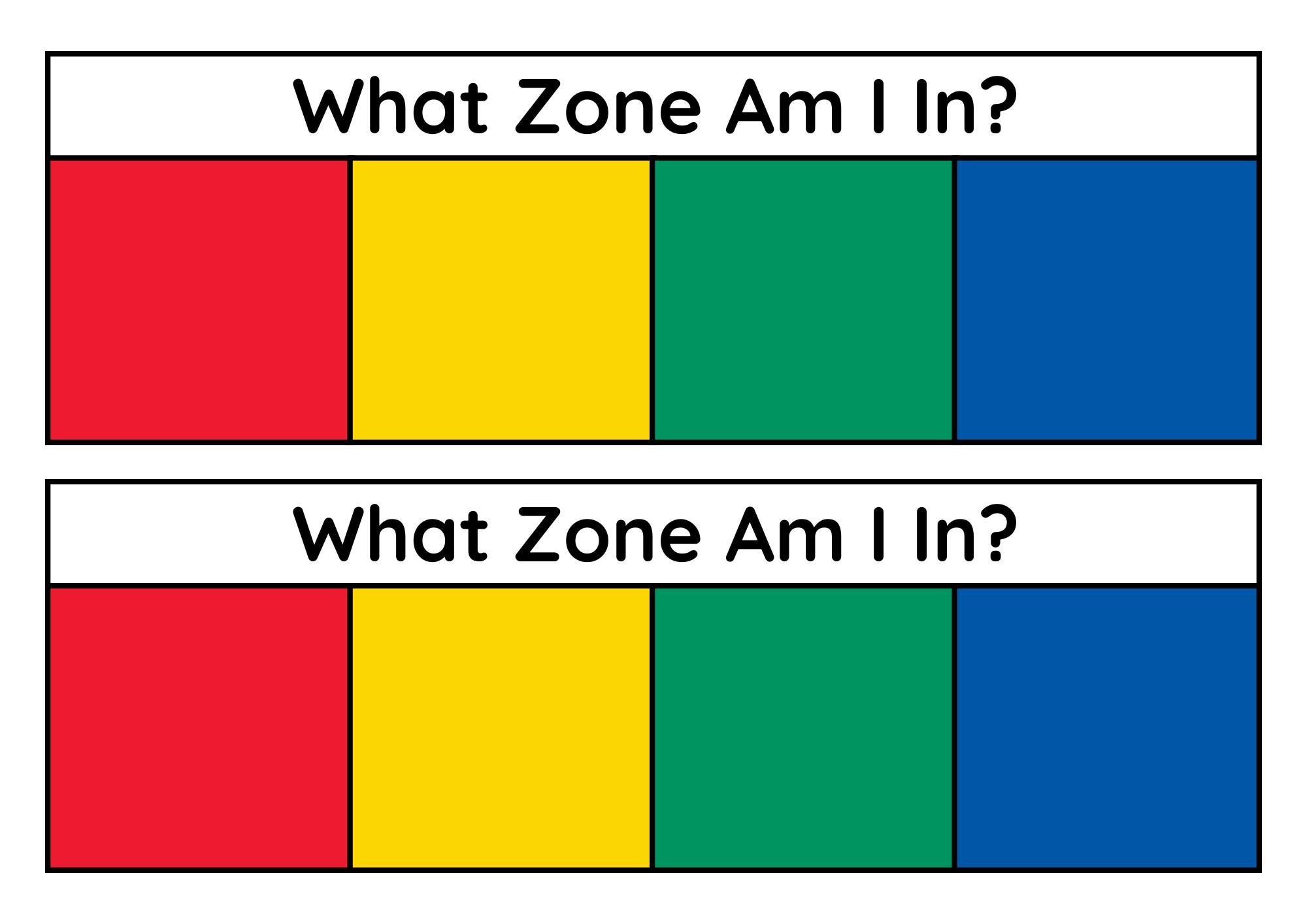 Zones of Emotional Regulation Packet Printable Emotional Regulation ...