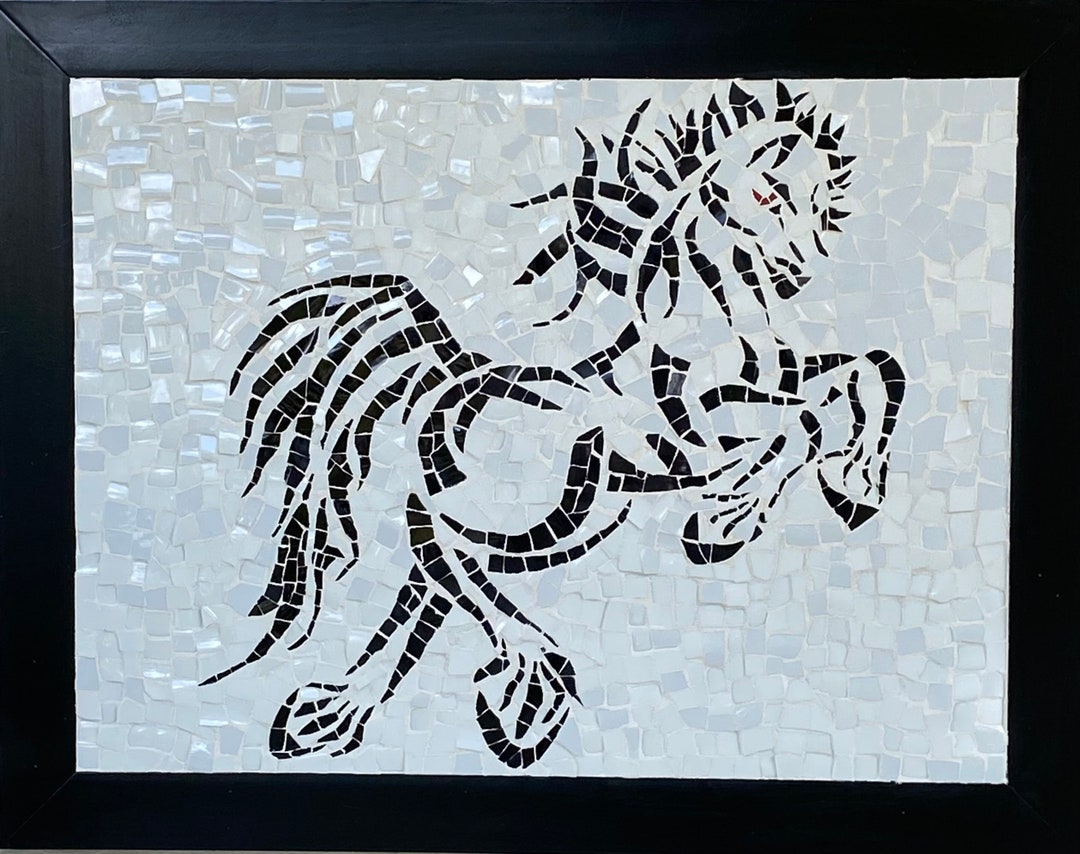 Freedom Picassiette Mosaic From Plates, Horse - Etsy