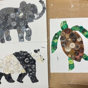 Button Mosaic Craft Kit for Kids - Etsy