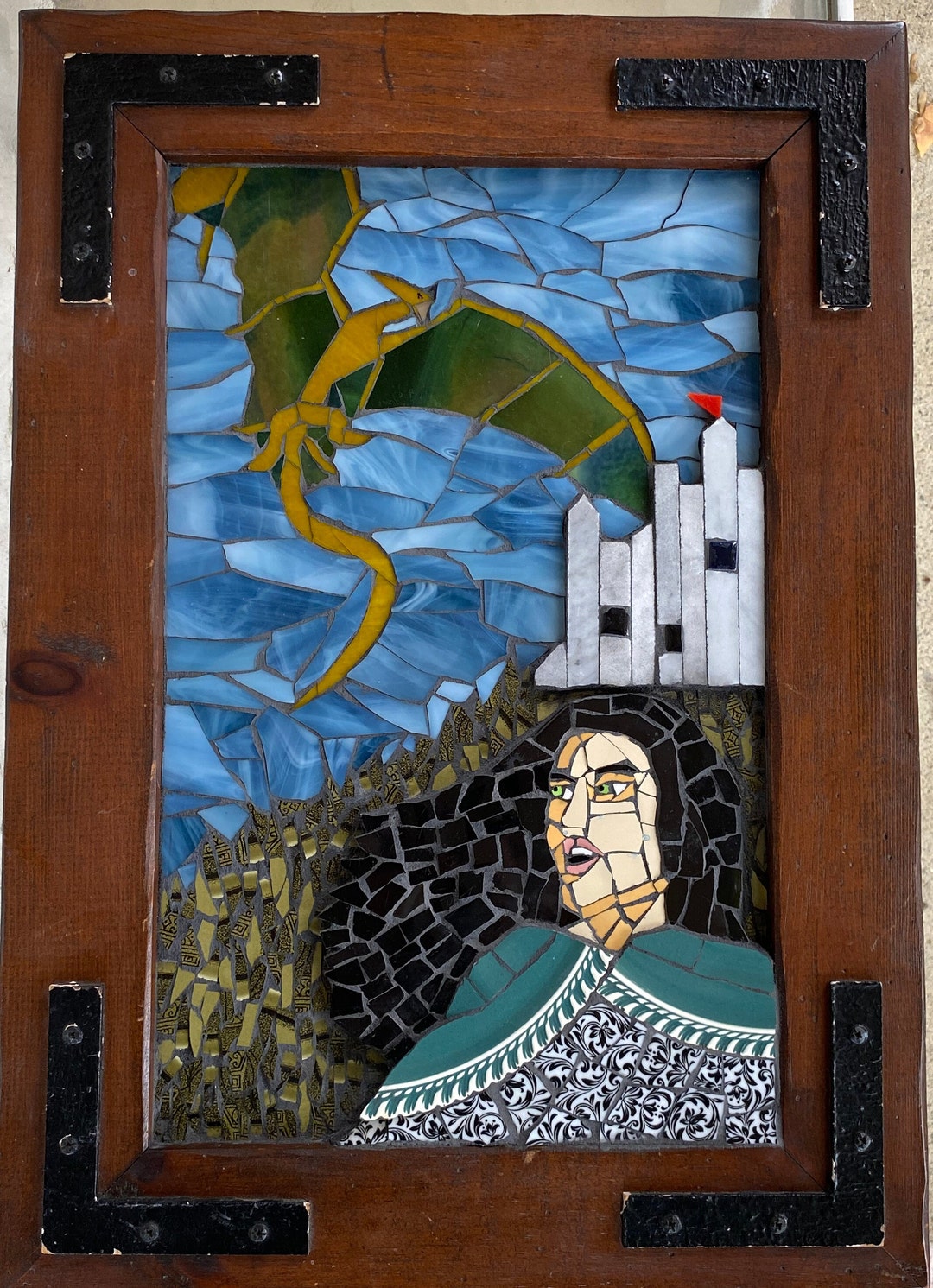 Mixed Media Dragon Castle Mosaic - Etsy