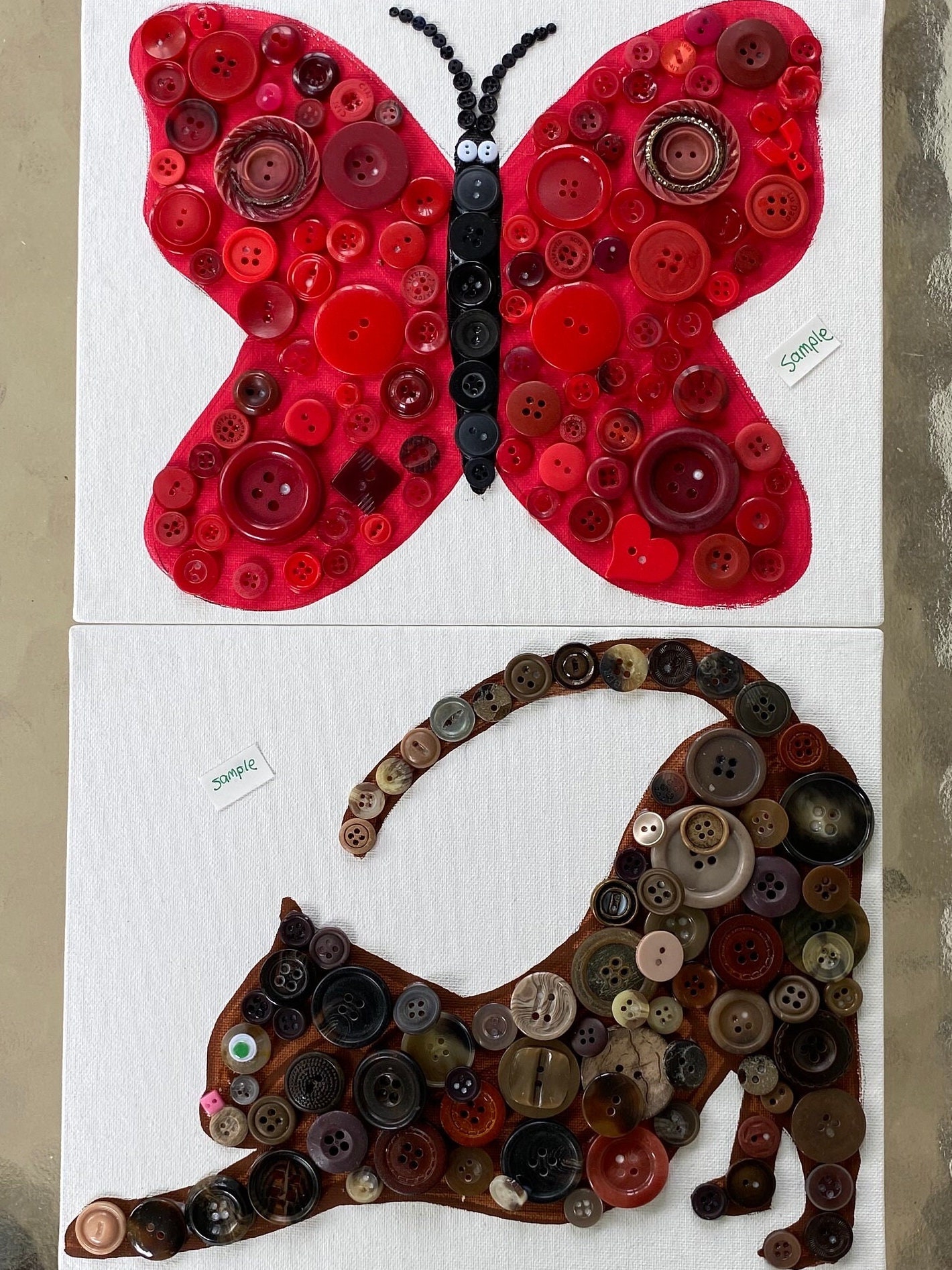 Button Mosaic Craft Kit for Kids - Etsy