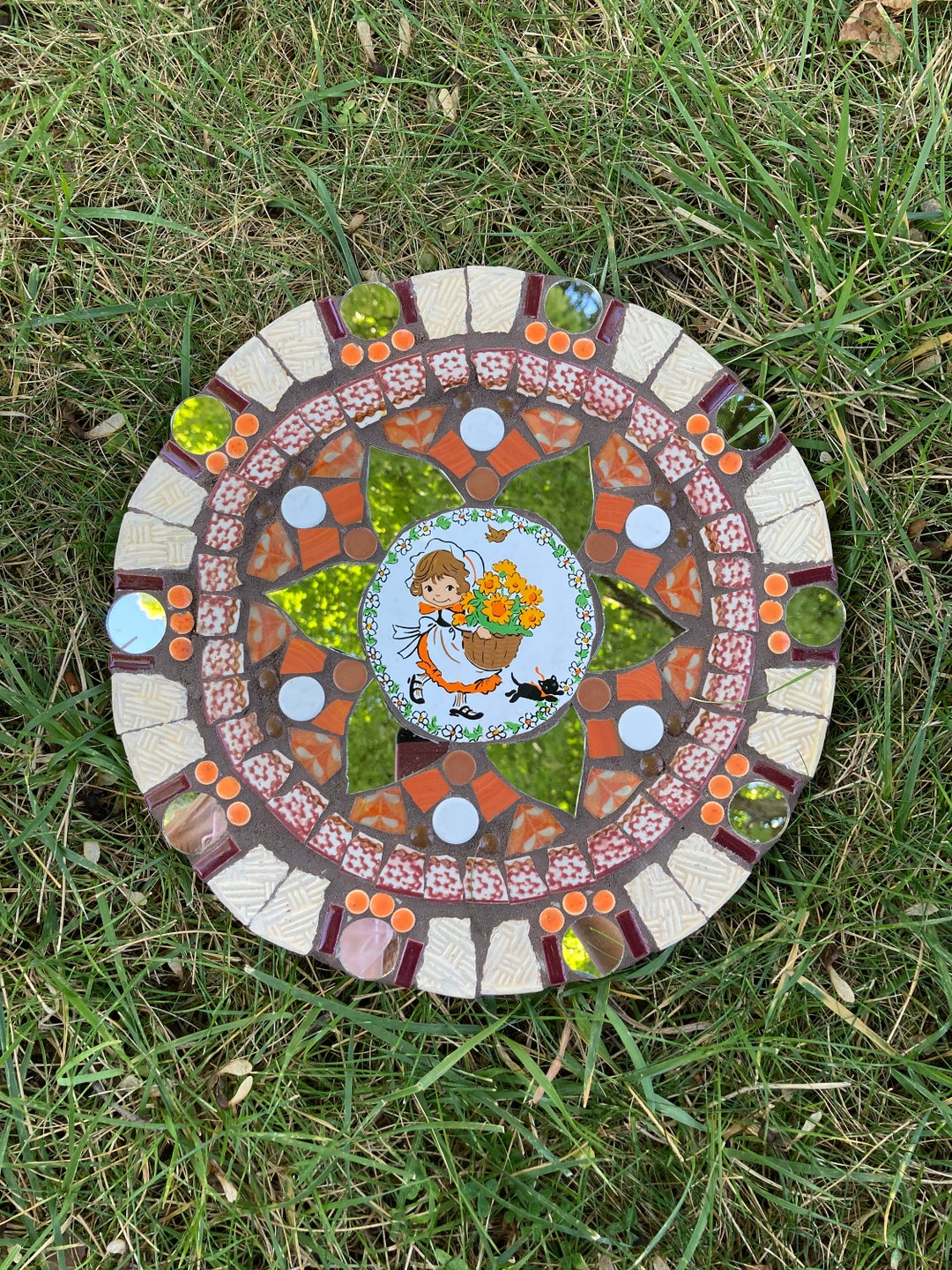 Mandala From Vintage Plates, Glass, Mirrors, and Ceramic Tiles - Etsy