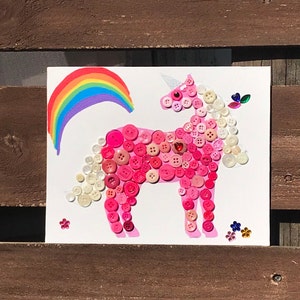 Button Mosaic Craft Kit for Kids - Etsy