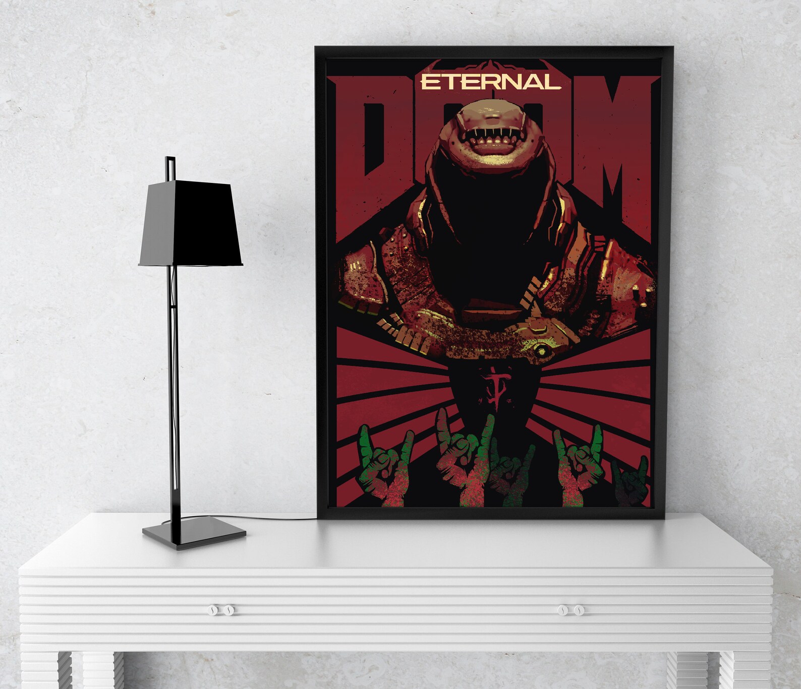 Doom Eternal Poster Minimalist Game Wall Art Video Game - Etsy